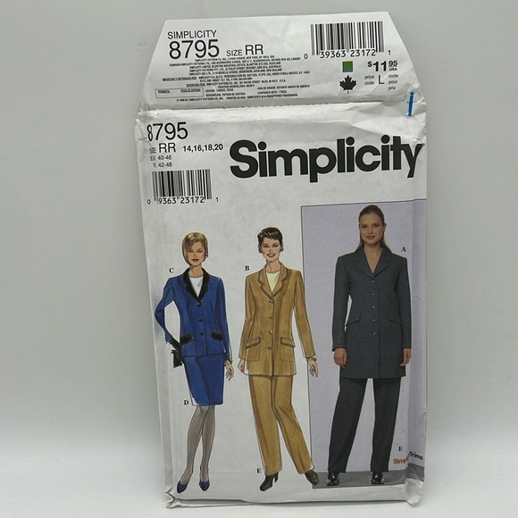 Simplicity | Other | Simplicity 8795 Uncut Sewing Pattern Y2k Pant ...